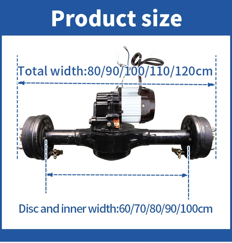 120cm 1500W Electric Tricycle Rear Axle Controller Kit