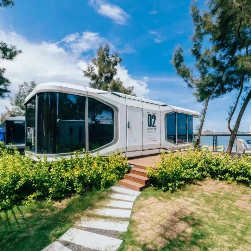 VOLFERDA E7 Space Capsule House Prefab Houses Set kitchen Cabinet ...