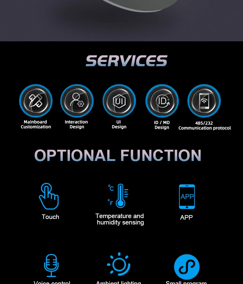 Wisecoco Support Design Ui App Custom Air Purifier Smart Control Screen Solution 1.43 Inch ...