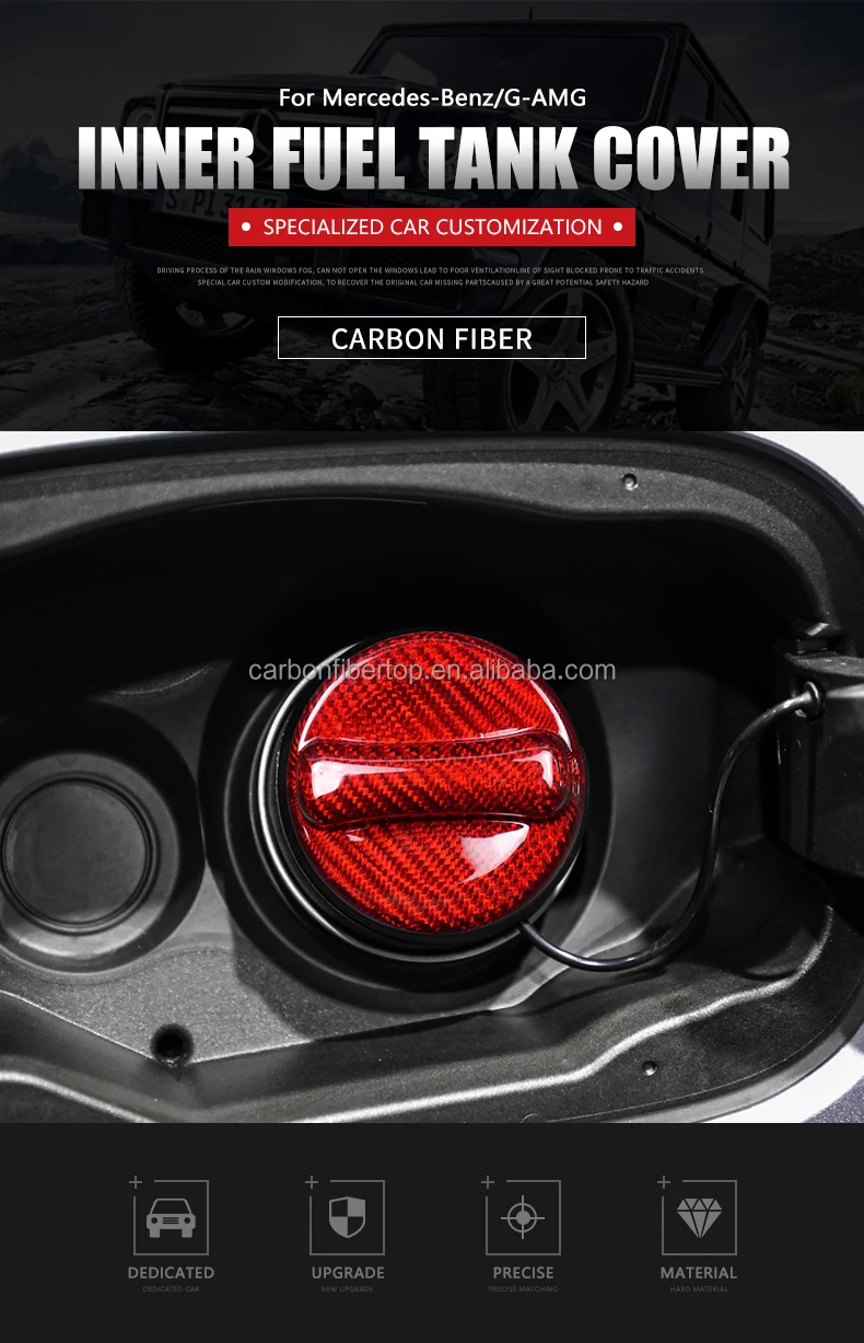 ShaSha Fuel Tank Overlay Real Carbon Fiber for Mercedes-Benz AMG ...