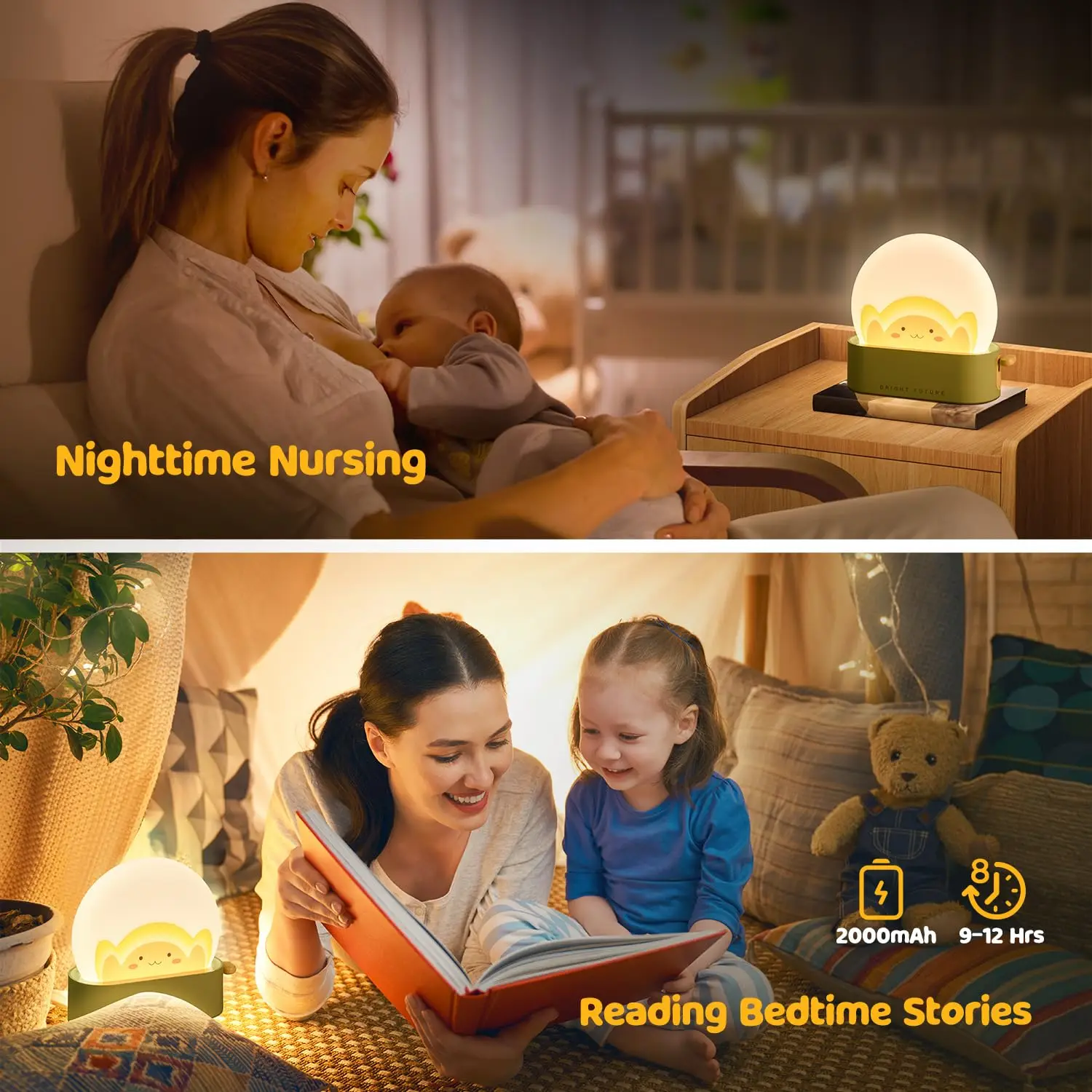 Night Light For Kids - Happy Duck Premium Silicone Lamps Cute And ...