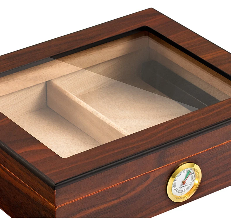 Travel Cigar Humidor Box Cedar Wood Portable Case W/ Humidifier ...