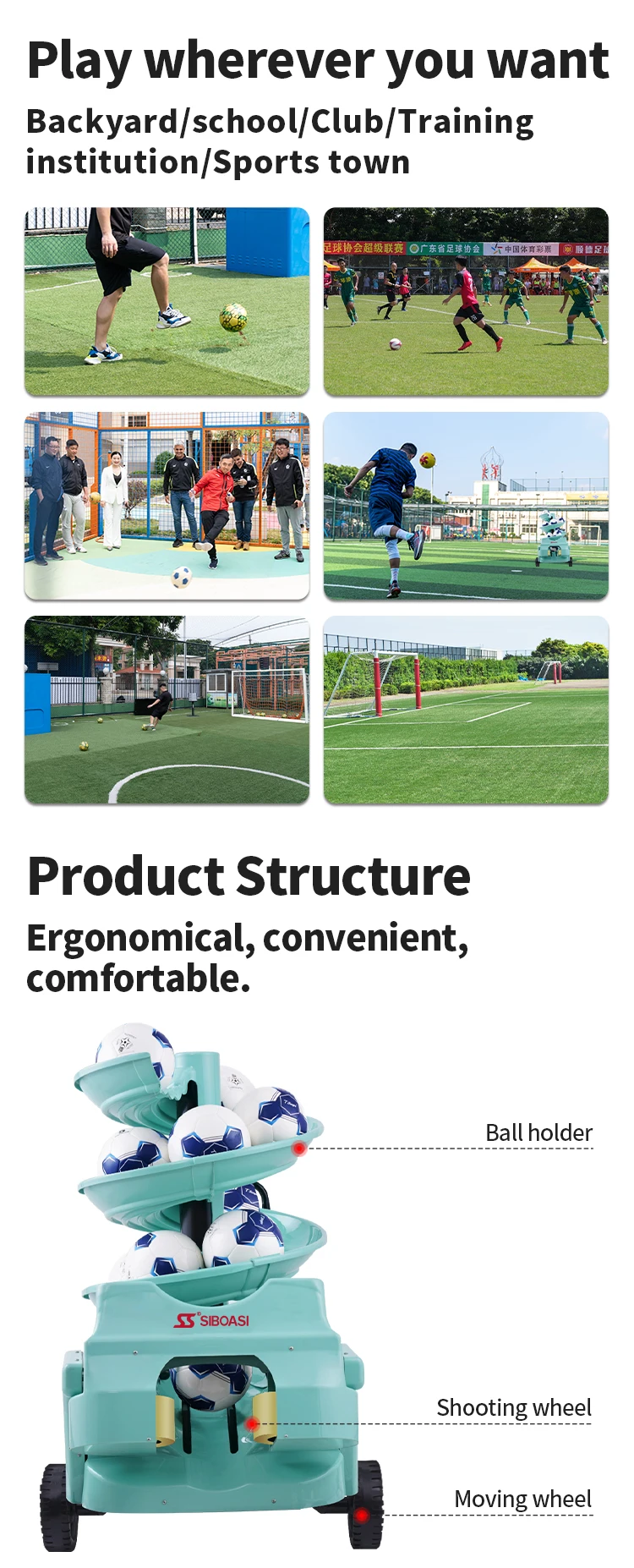 Cheap Football Shooter Soccer Passing Machine Football Kicking Machine ...