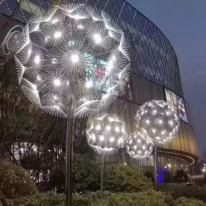 Fiber Optic Outdoor Lights - Colorful LED Dandelion Lights