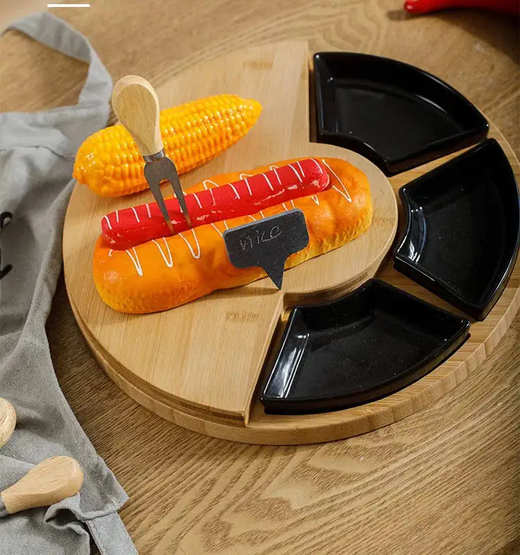 Professional Wholesale Round Deli Plate And Tray Bamboo Cheese Board ...