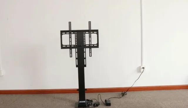 Motorized Automatic Tv Lift Stand With Wooden Case Loading Up To 132lbs ...