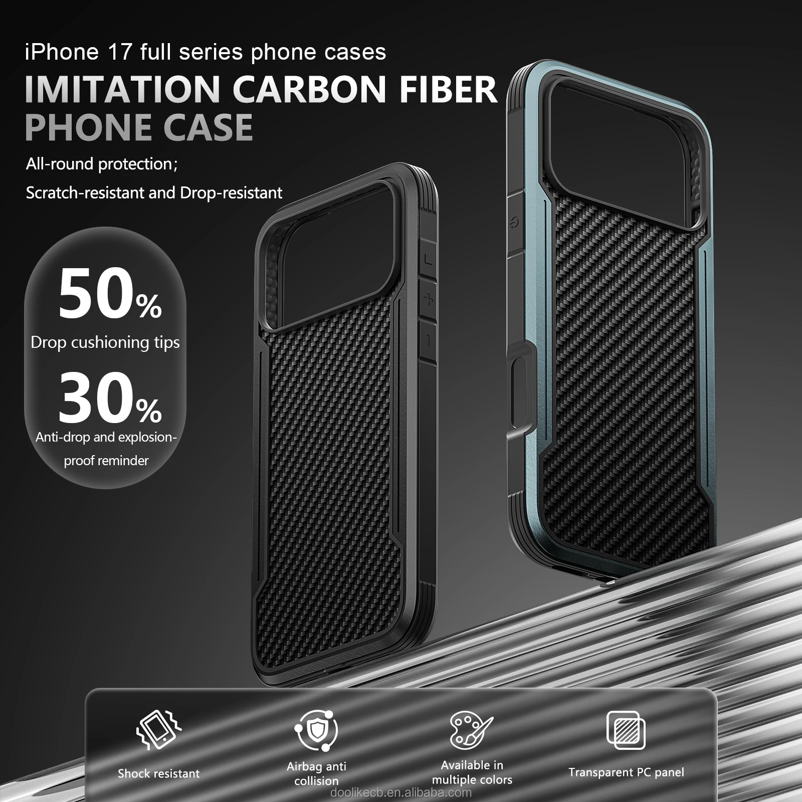 Premium Carbon Fiber Magnetic Case for iPhone 17 Pro Max 17 Air Drop ...