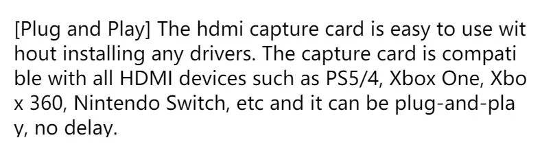 YUY2 4K USB3.0 HDMI Capture Card, 60fps Recording, Dual 3.5mm Mic Input ...