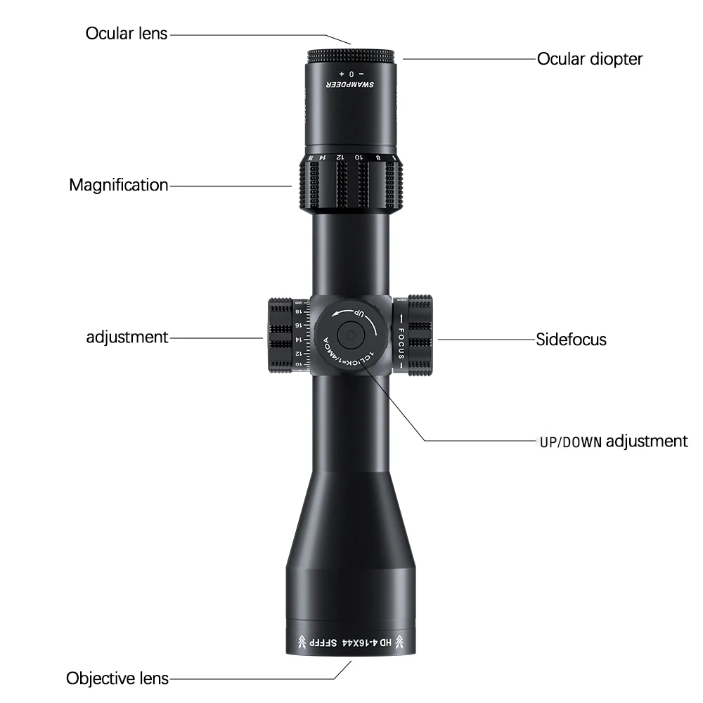 Swampdeer New Black Color Ffp Scope Tactical Outdoor Scope Hd Max 4 ...