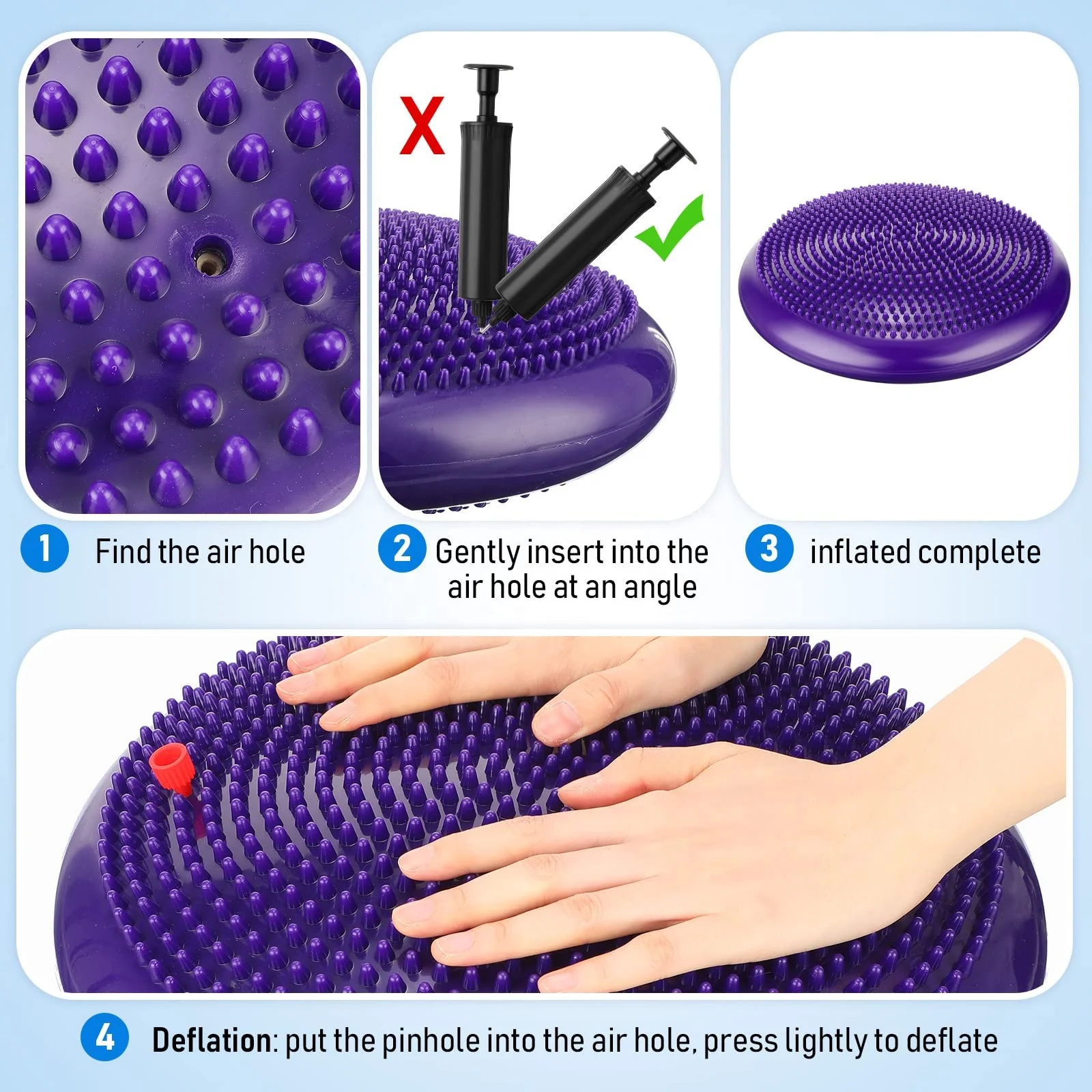 Pvc Exercise Disc Flexible Balance Cushion Wobble Cushion Balance Seat ...
