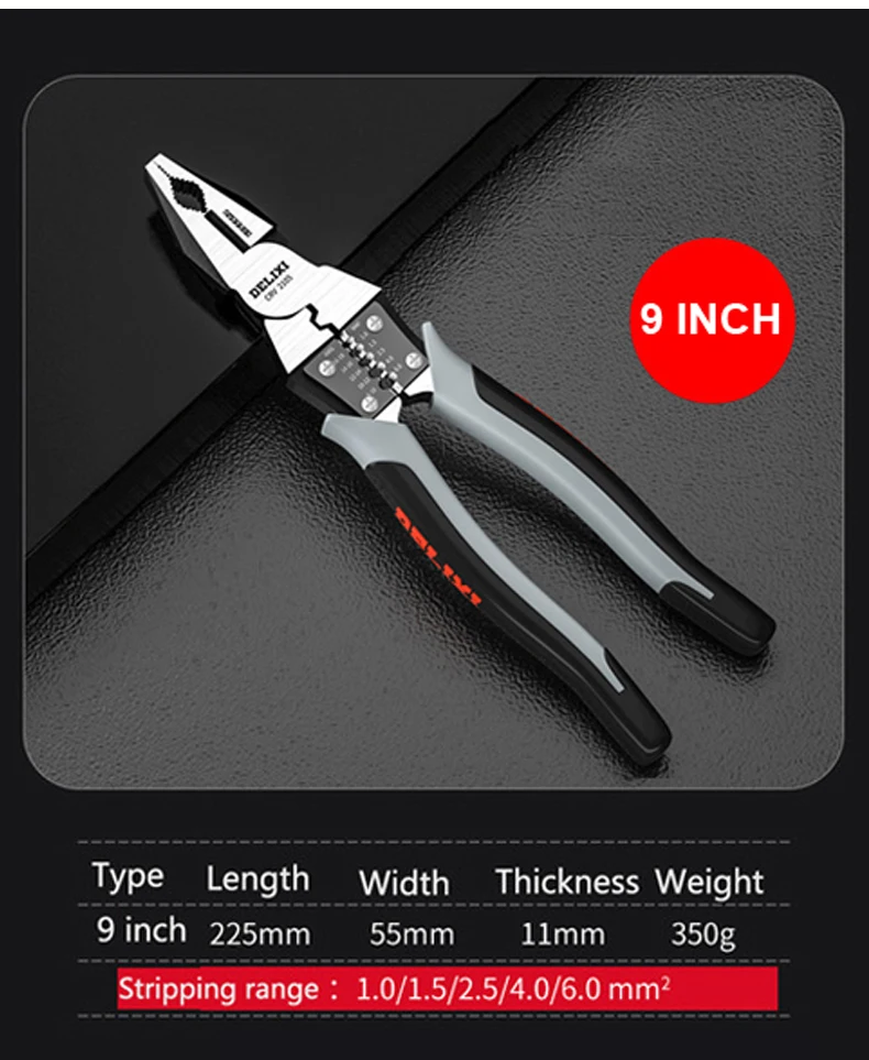 High Quality Industrial Grade 7/8/9 Inches Multi-function Plier Cutting Pliers Combination Multi ...
