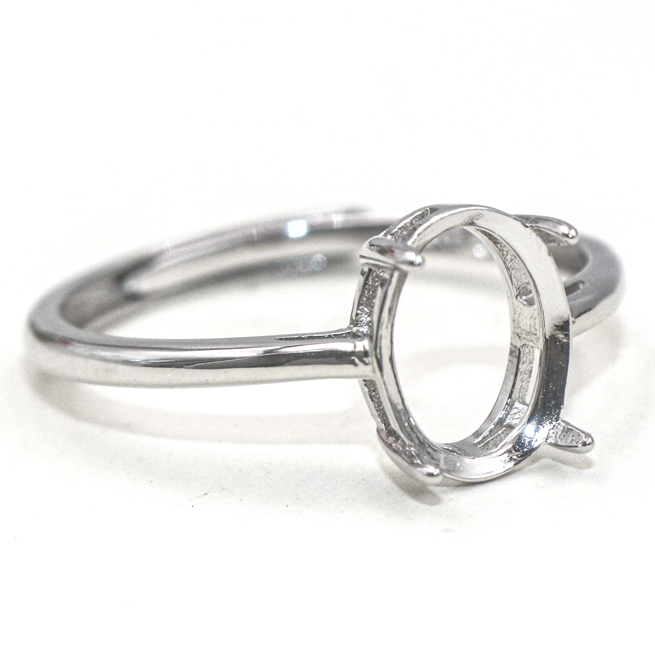 Sterling Silver Semi Mount Ring - Empty Frame for DIY
