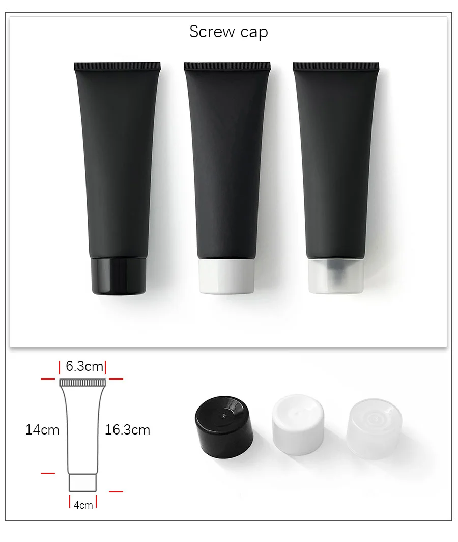 120ml Matte Black Packaging Cosmetic Hair Gel Tube Cream Tube - Buy ...