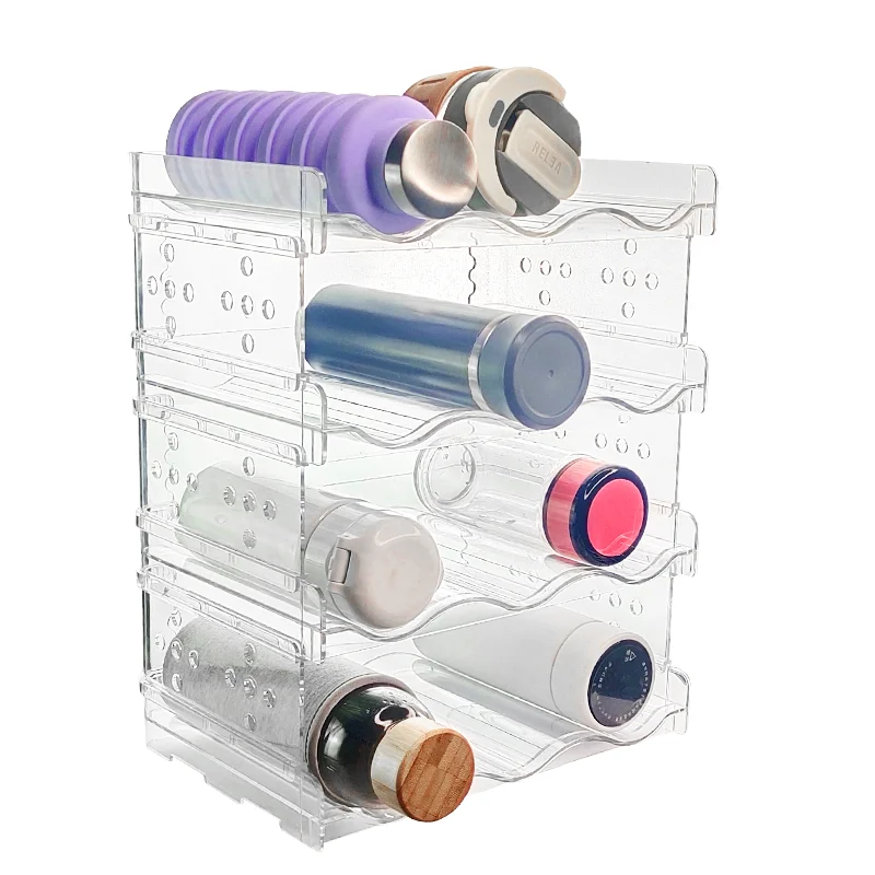 Ownswing 4 Pack Stackable Plastic Free-standing Water Bottle And Wine ...