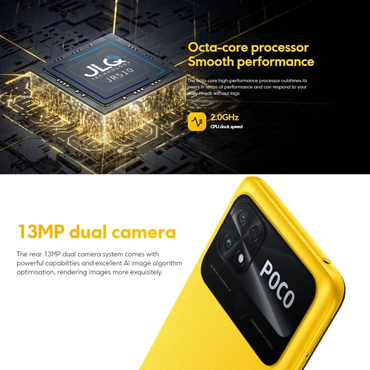 Global Version 4g Smartphone Black Funda Para Xiaomi Poco C40 3gb/32gb ...