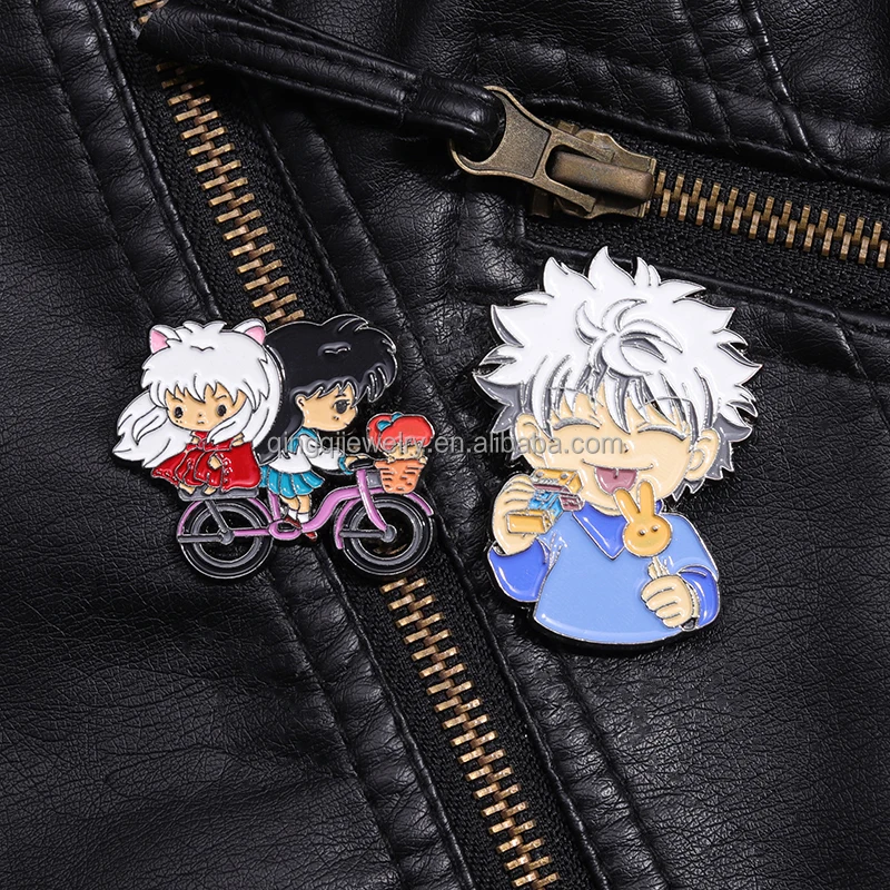 Japanese Anime Cartoon Enamel Pins Inuyasha And Kagome Cute Character ...
