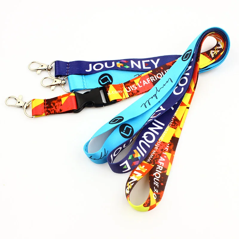 Custom Lanyards With Logo Dye Sublimation Polyester Pink Lanyards Id ...