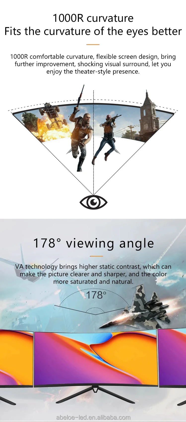 2K-5K Resolution Monitors - Curved Screen Gaming Monitors