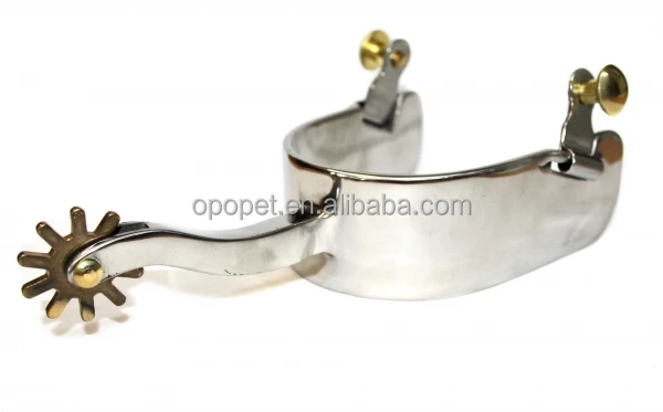 Horshi Western Horse Spurs - Stainless Steel with Brass Rowels