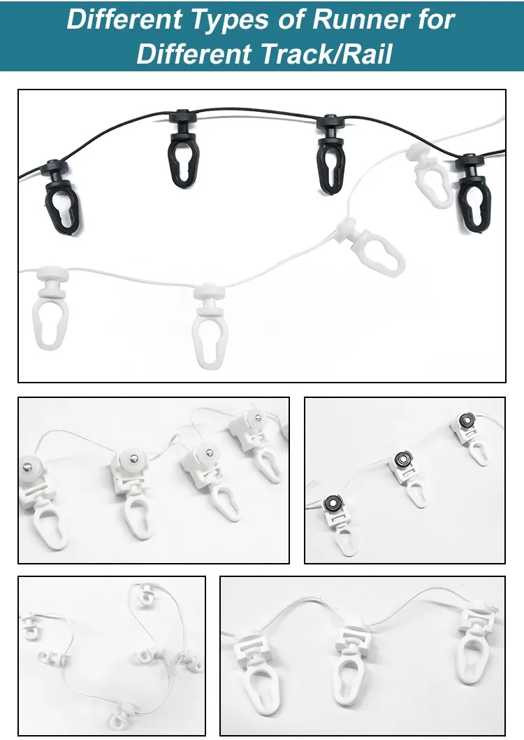 Aluminum Ceiling Mount Electric Ripple Fold Smart Double Track Curtain ...