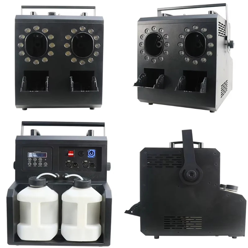 Stage Lighting LED Fog Bubble Machine 1500W Double Holes Automatic ...