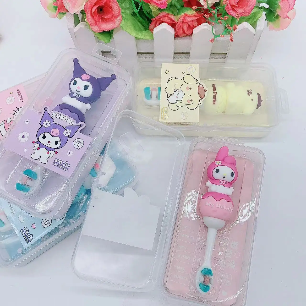 Kawaii Kuromi Kitty Toothbrush Kuromi Melody Anime Soft Hair Travel ...
