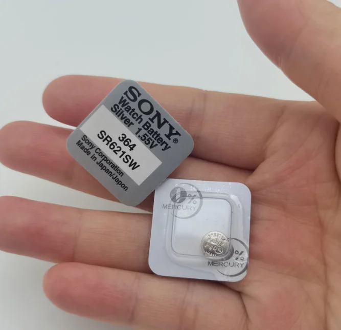 Sony 364 Original 1.55V Silver Oxide Watch Battery 364 SR621SW