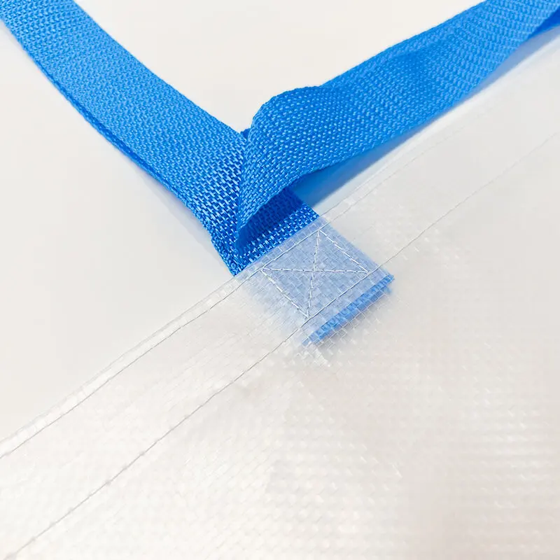 Clear Laminated Shopping Woven Bags With Handles,Reusable White Clear ...