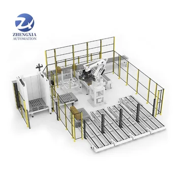 Automatic Pallet Packing System Stacking Palletizing Line 25kg Box 20kg Bag Robot Palletizer ...