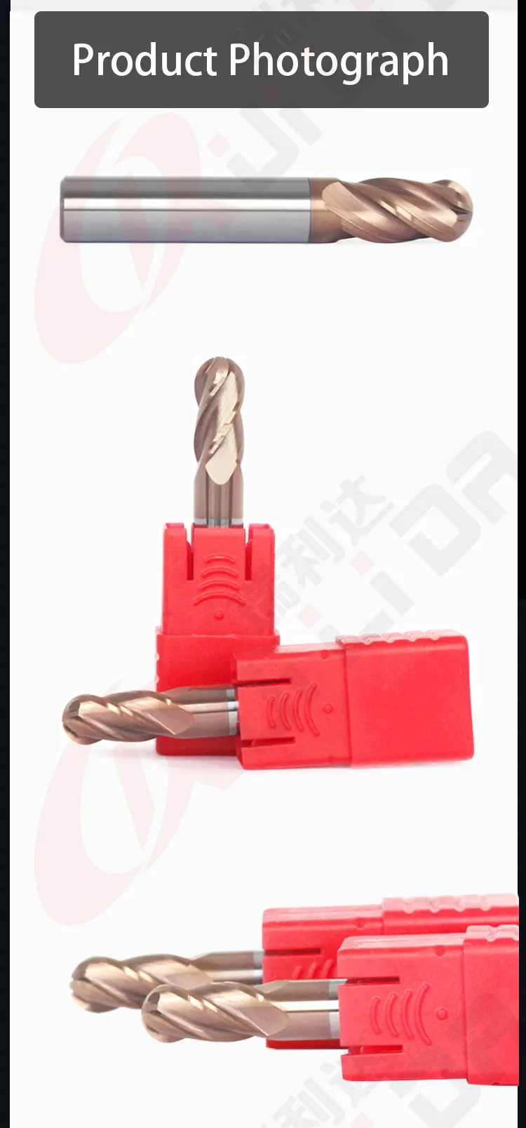 Rld Altisin Coating Hrc55 4 Flutes R4x60 8mm Carbide Ball Nose End Mill ...