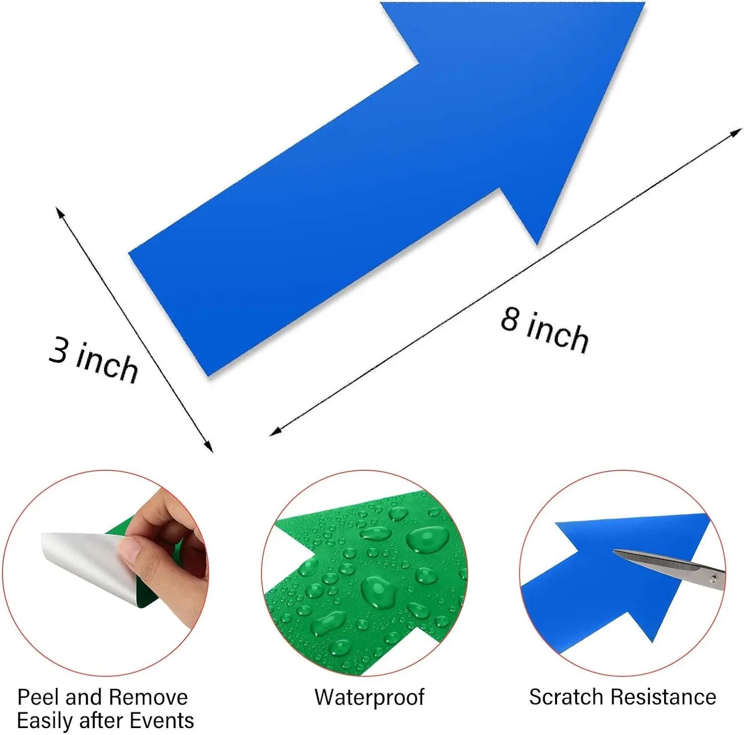 Arrow Sticker Directional Floor Decal Labels Waterproof Arrow Marking ...