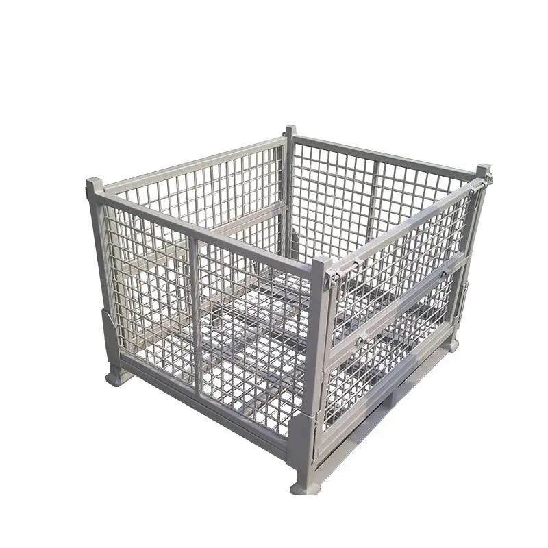 metal mesh box pallet for store and storage metal mesh cage| Alibaba.com
