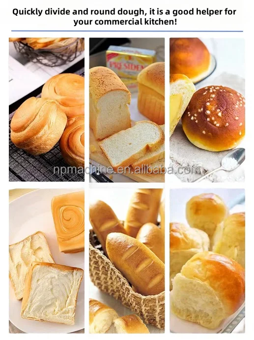 NP Brand dough divider and rounder for burger bun automatic dough ...