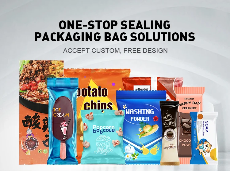 Custom Printed Serrated Edges Back Side Sealing Plastic Food Sachet for ...