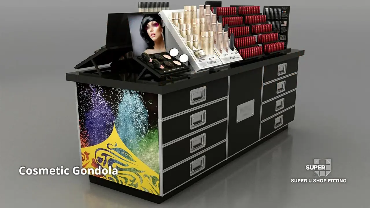 Customized Make Up Display Stand Shop Furniture Beauty Cosmetic ...