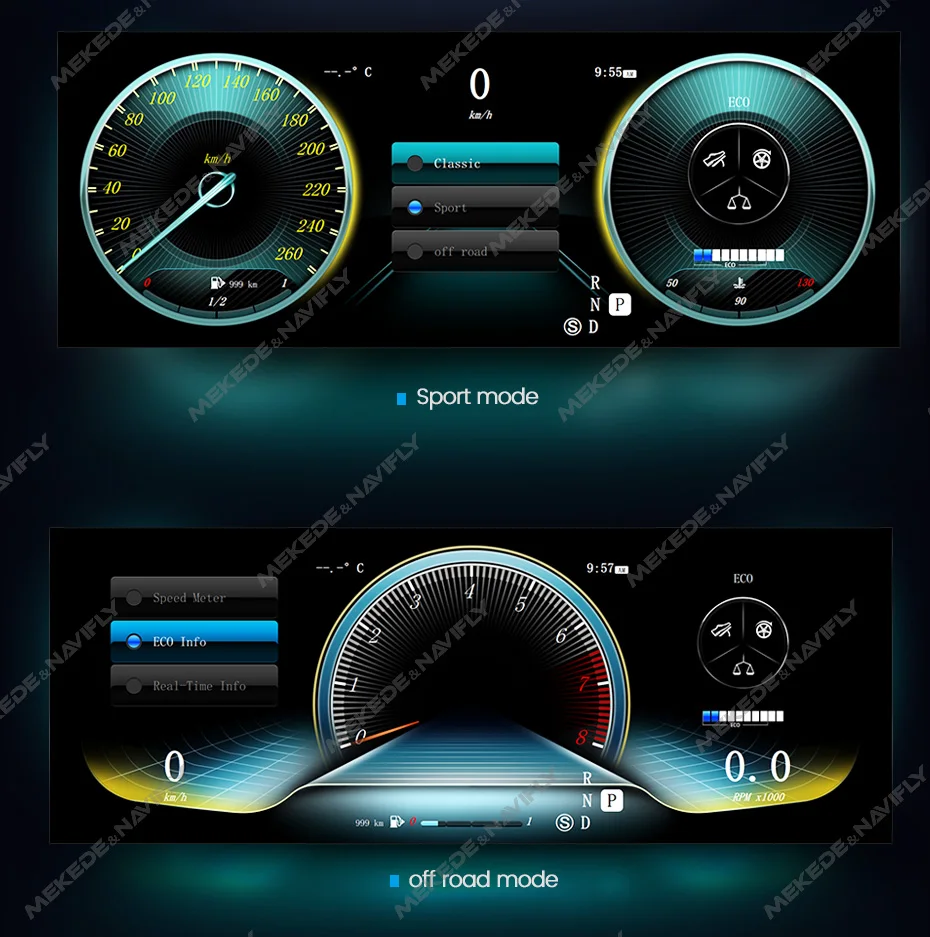 MEKEDE LCD Dashboard Speedometer Digital Cluster for Benz C Class W205 ...
