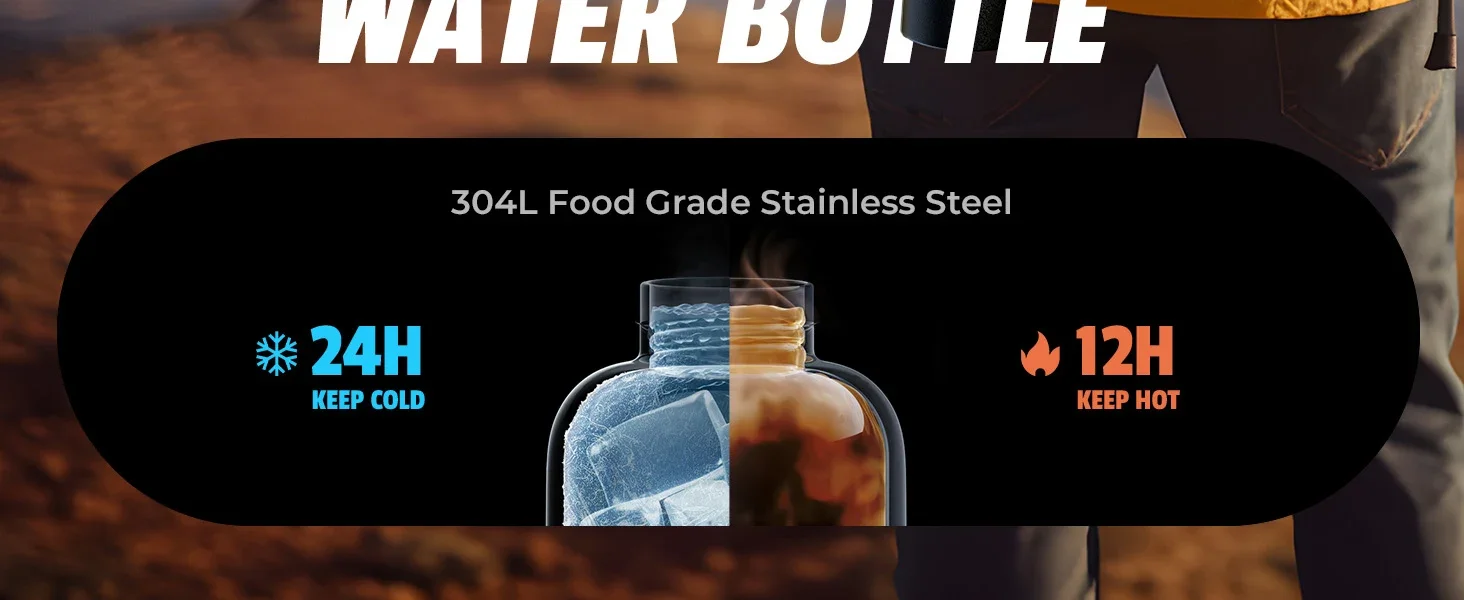 Double Wall Sport Magsafe Water Bottle 24oz - Durable & Insulated