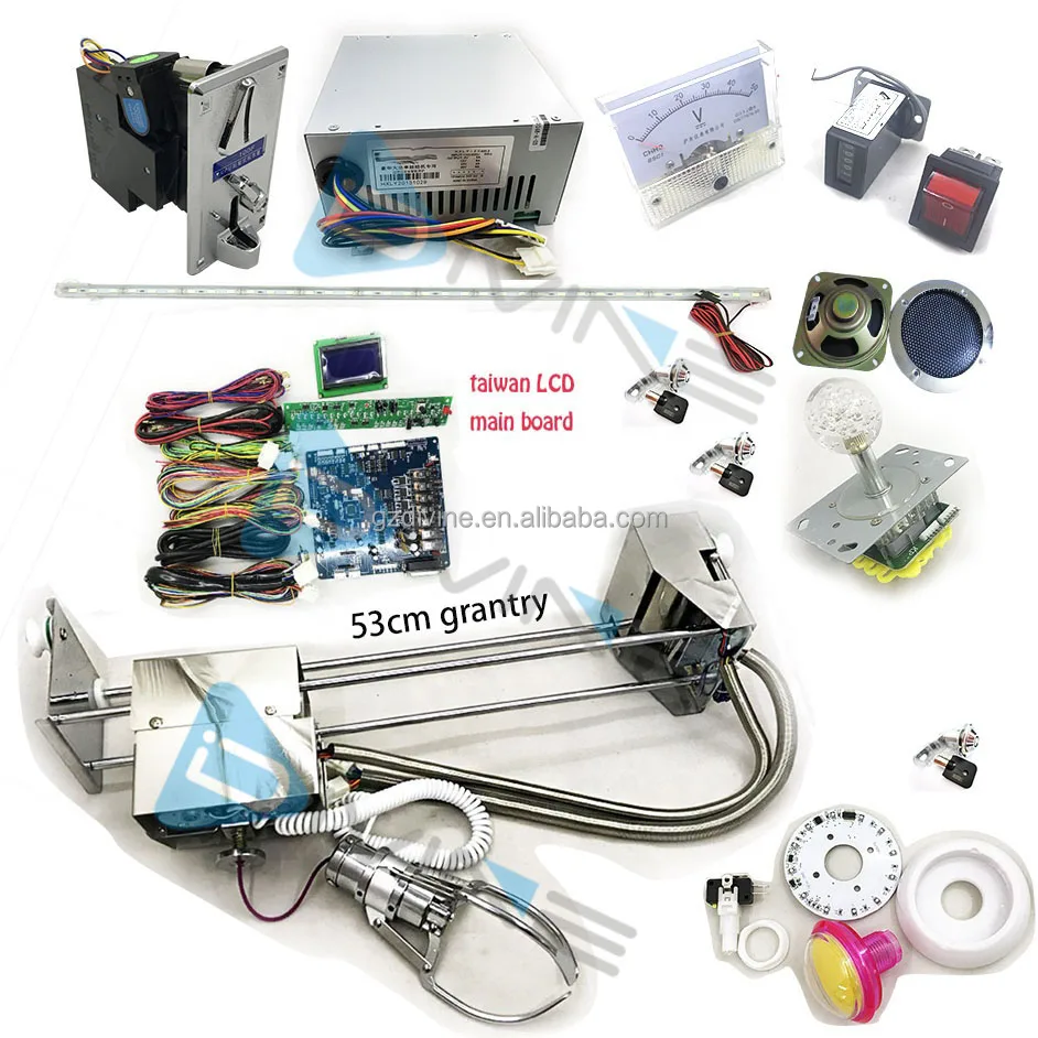 Amusement Spare Part DIY Arcade Toy Crane Claw Machine Kit