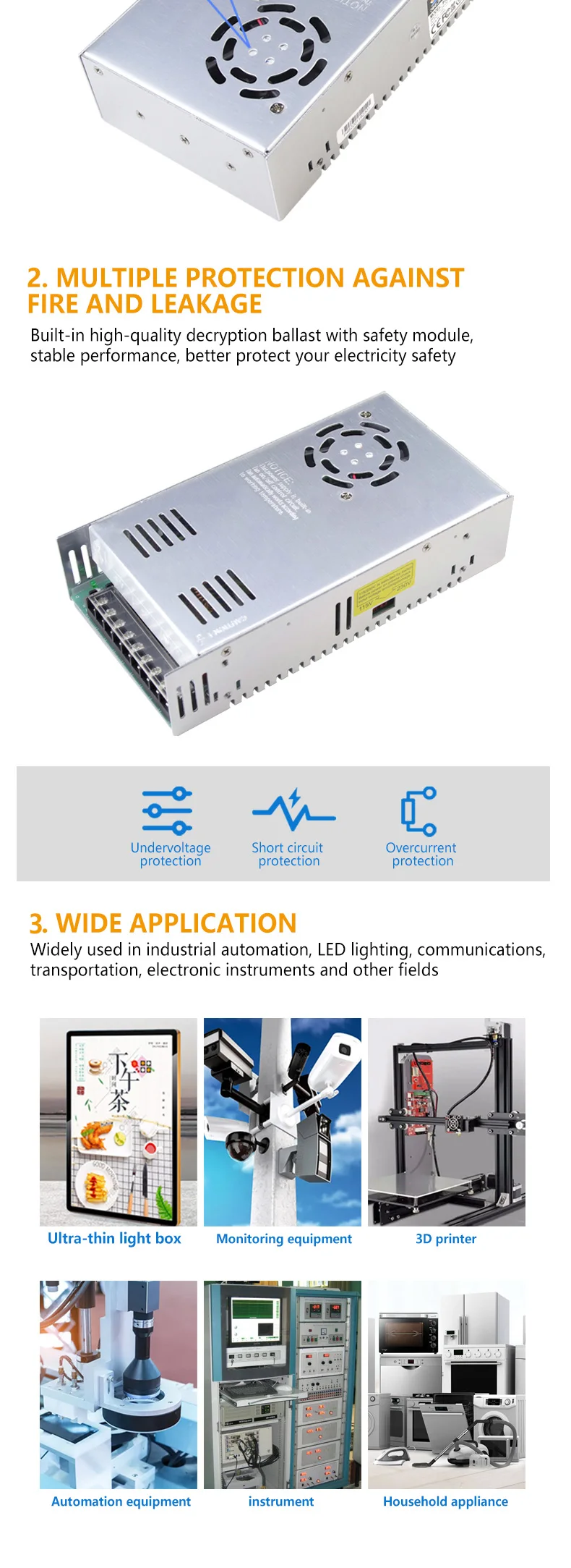 High Voltage Smps Power Supply Cctv 600w 48v 60v 10amp Constant Current ...