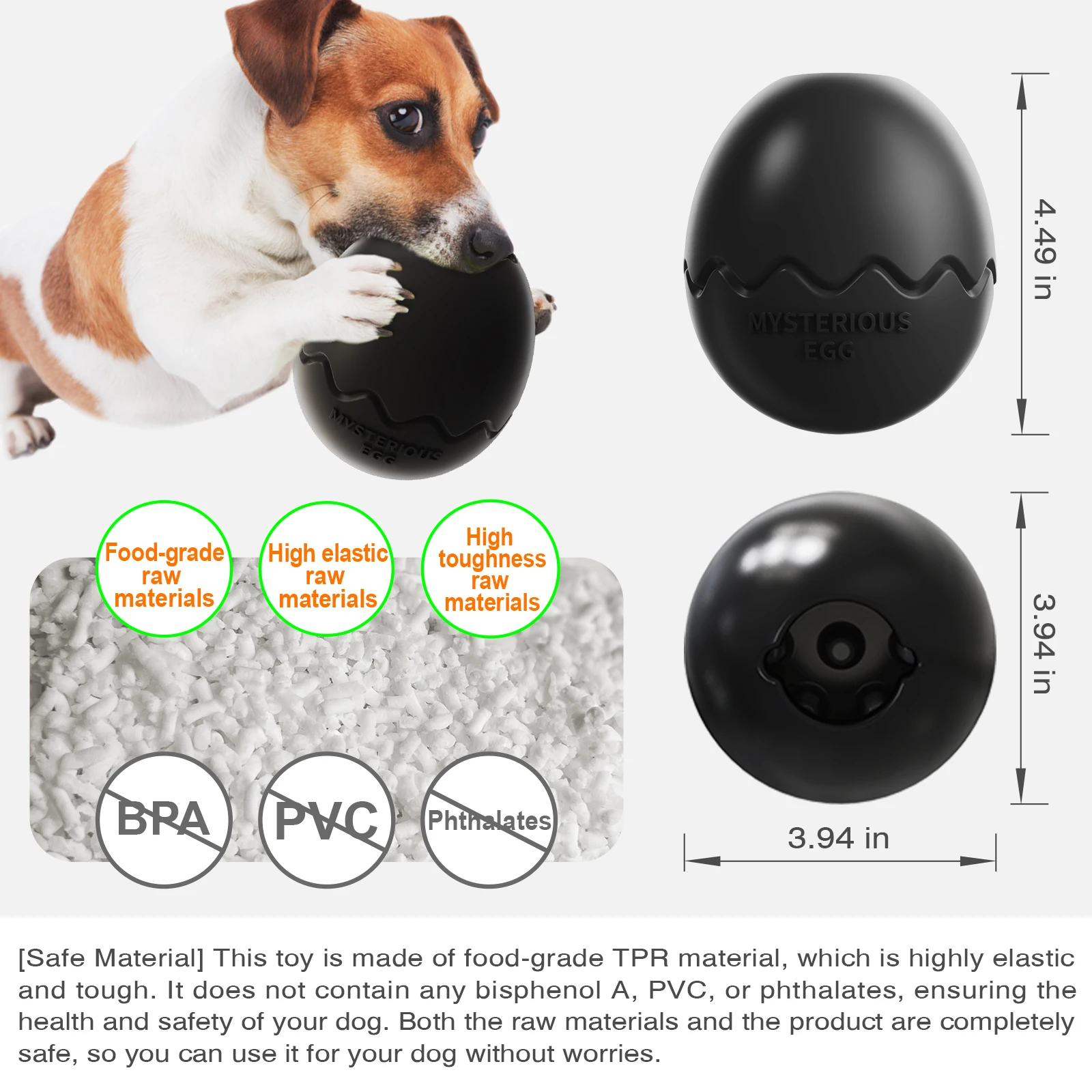 Unique Dinosaur Egg Shape Pet Toys for Animals Teeth Cleaning