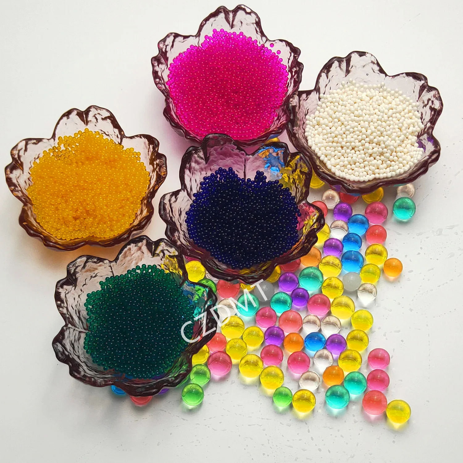 Multi Colors Absorbent Polymer Crystals Hydrogel Expandable Water Beads ...