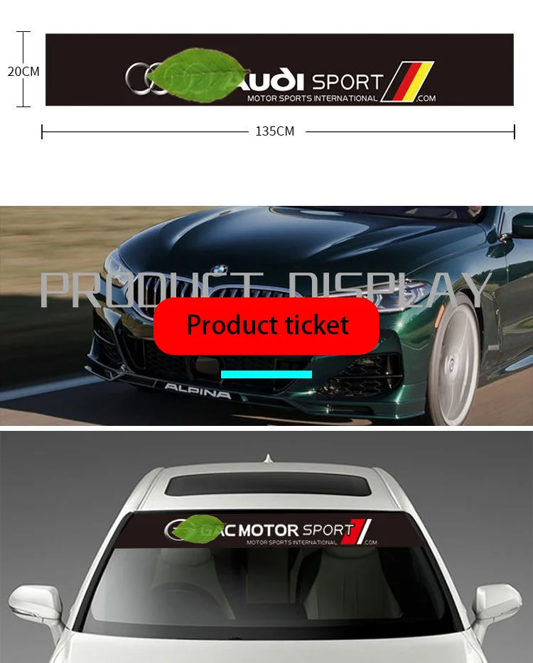 Custom Logo Car Windshield Sticker - Waterproof PVC Vinyl