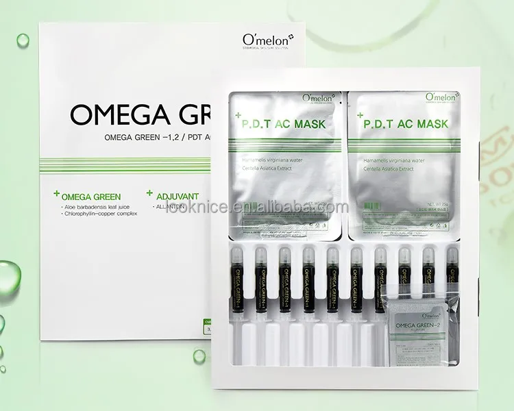 Korea Original Omelon Omega Green Mask - Acne & Rosacea Treatment