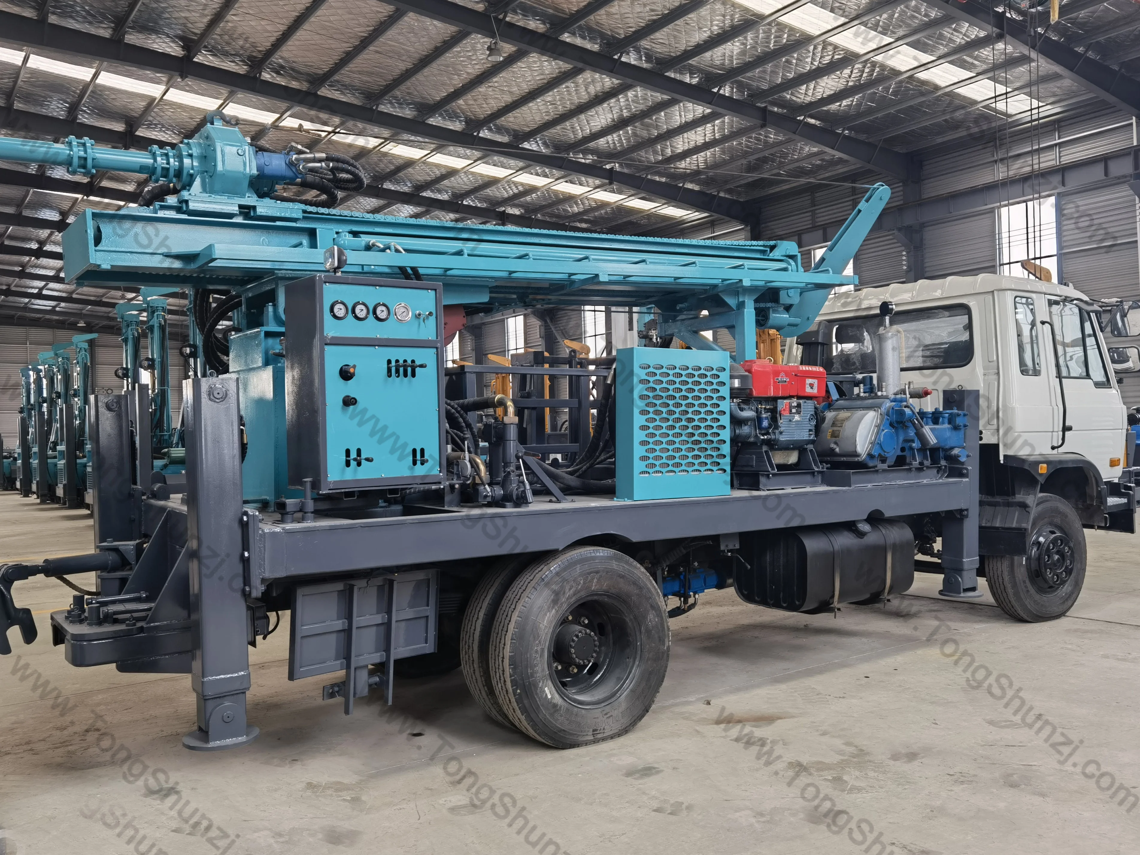 350m Truck Mounted Diesel Hydraulic Borehole Drilling Rig