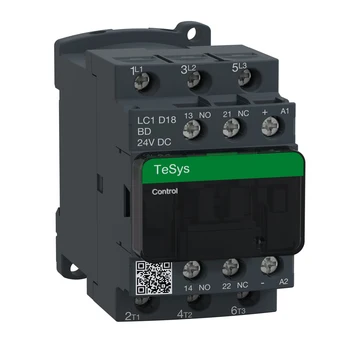 Black Lc1d18bd Dc Electric Magnetic Contactor 3p 3no Lc1-d18bd 18a 24v ...