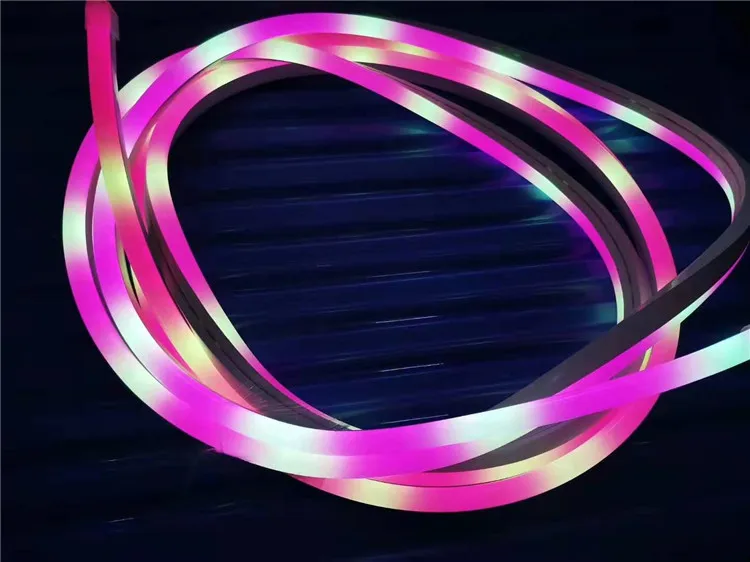 OEM Custom 12V DMX Magic RGB IP67 Silicone LED Neon Flex Tube 50m Neon ...