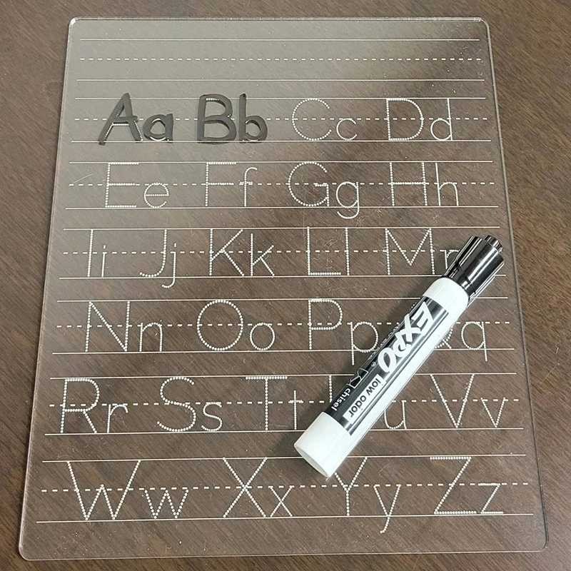 Personalized Cursive Acrylic Handwriting Practice Board Dry Eraser Memo ...