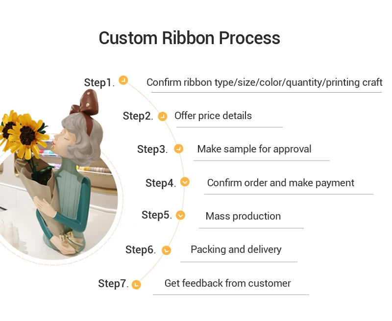 Yama Ribbon OEM 3D Puff Foil Gold Printed Satin Grosgrain