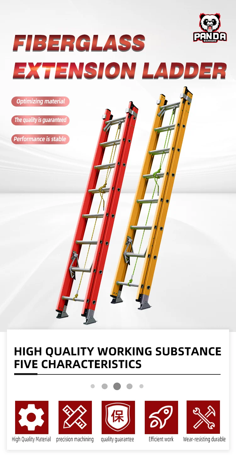 2 Section Extension Industrial Step Fiberglass Extension Ladder - Buy ...