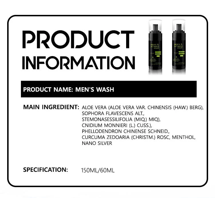 Private Label Men's Wash Natural Organic Ph Balance Wash Foam Men ...